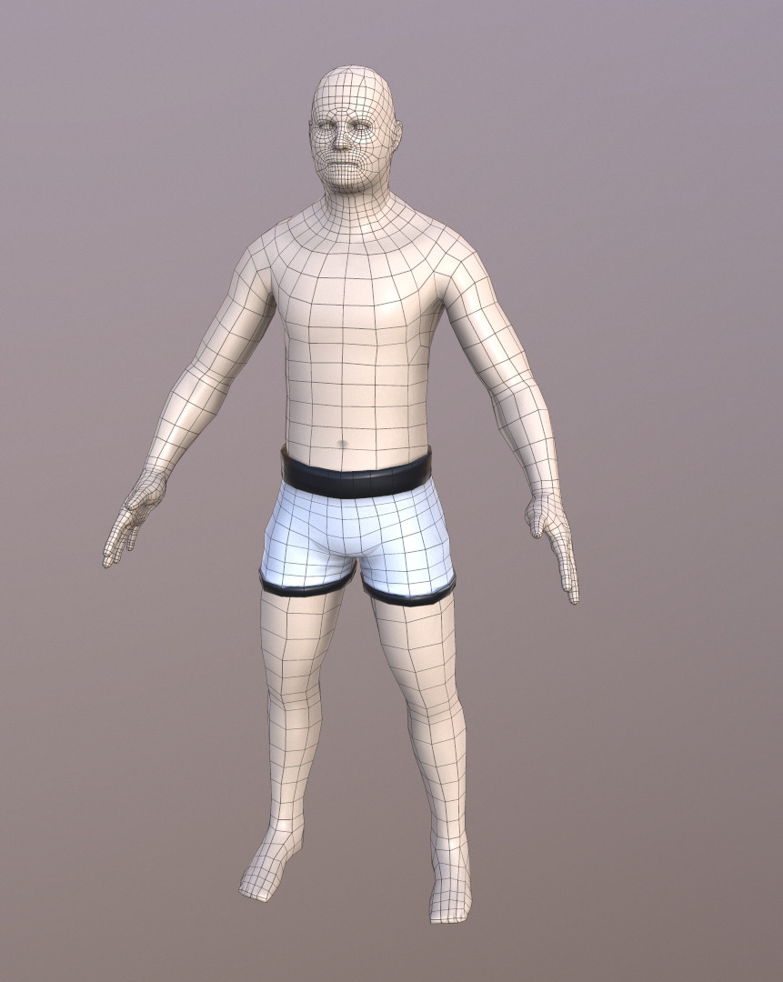 ArtStation - Low poly base mesh male character | Game Assets