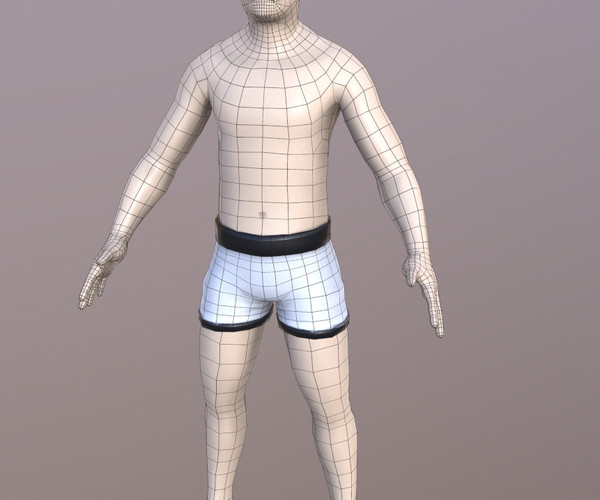 ArtStation - Low poly base mesh male character | Game Assets