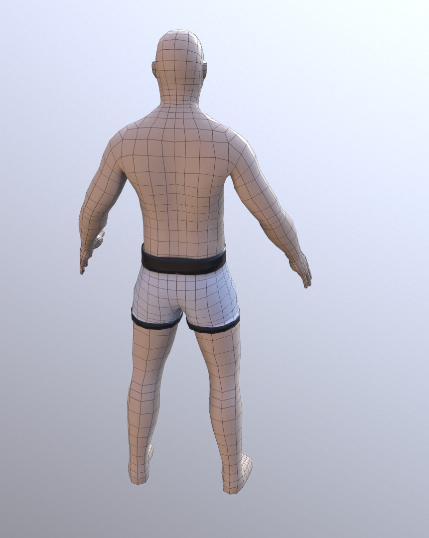ArtStation - Low poly base mesh male character | Game Assets
