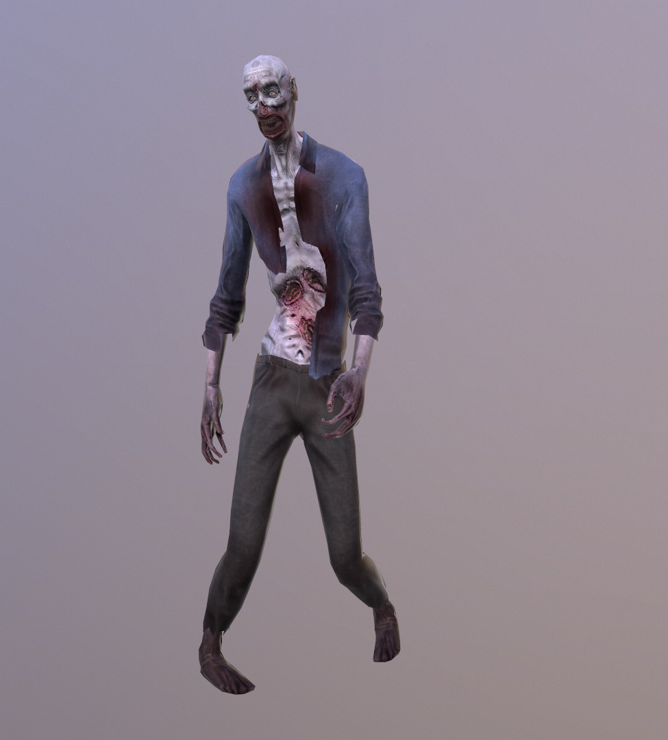 ArtStation - Low poly zombie with animations | Game Assets
