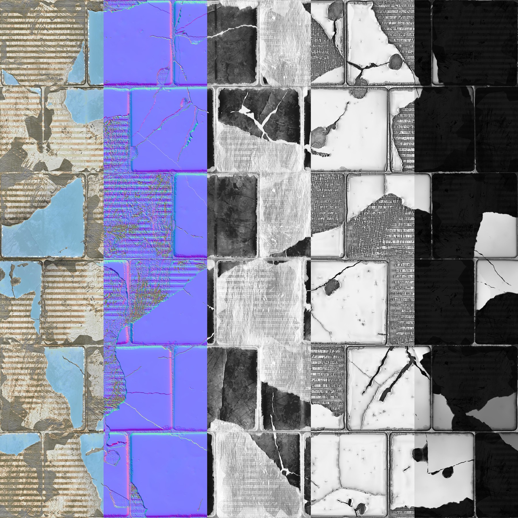 ArtStation - 129. Broken Tiles#06 | Game Assets