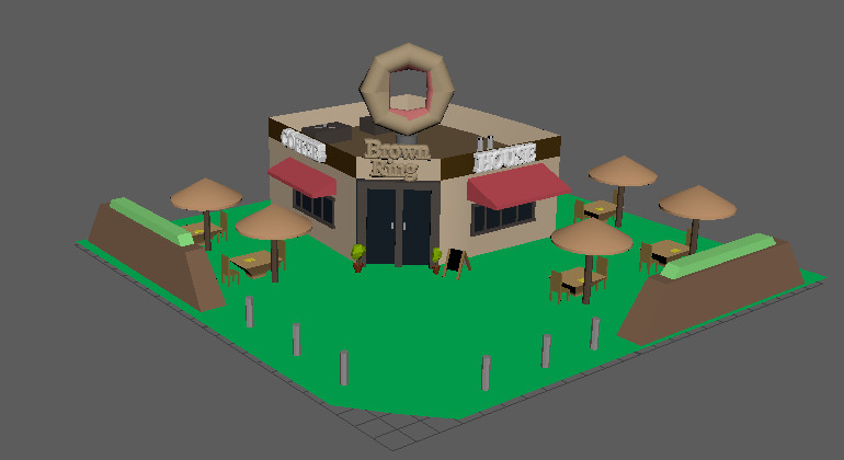 ArtStation - Low Poly Coffee House | Game Assets