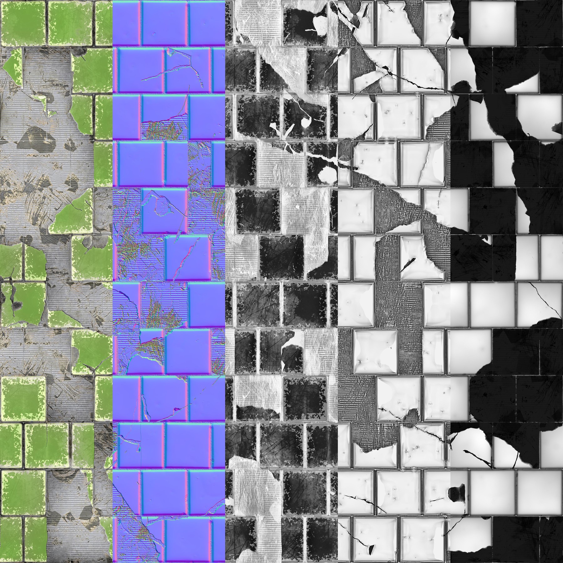 ArtStation - 130. Broken Tiles#07 | Game Assets