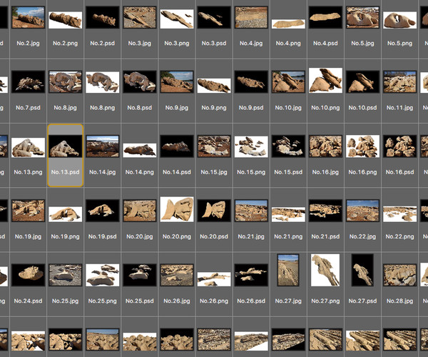 ArtStation - Ancient Boulder Cutouts | Resources