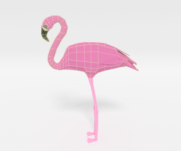 ArtStation - Low Poly Cartoon Flamingo | Resources
