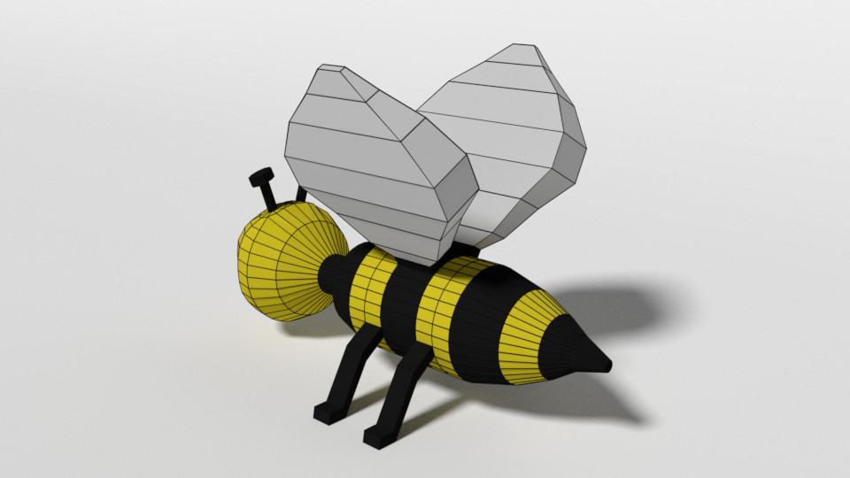ArtStation - Low Poly Cartoon Bee Toy | Resources