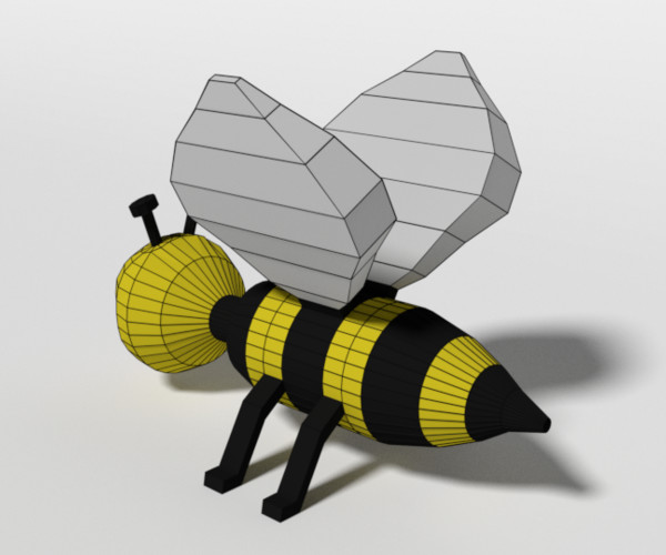 ArtStation - Low Poly Cartoon Bee Toy | Resources