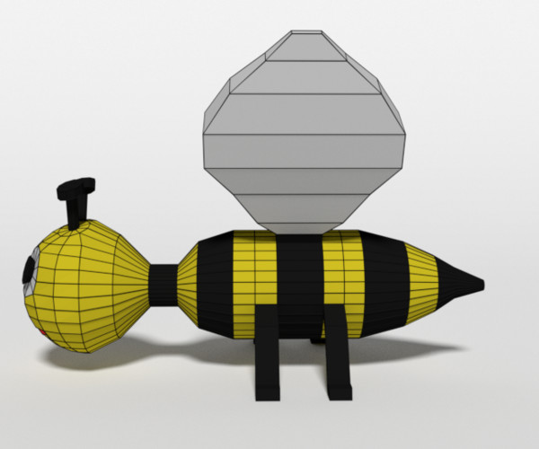 ArtStation - Low Poly Cartoon Bee Toy | Resources