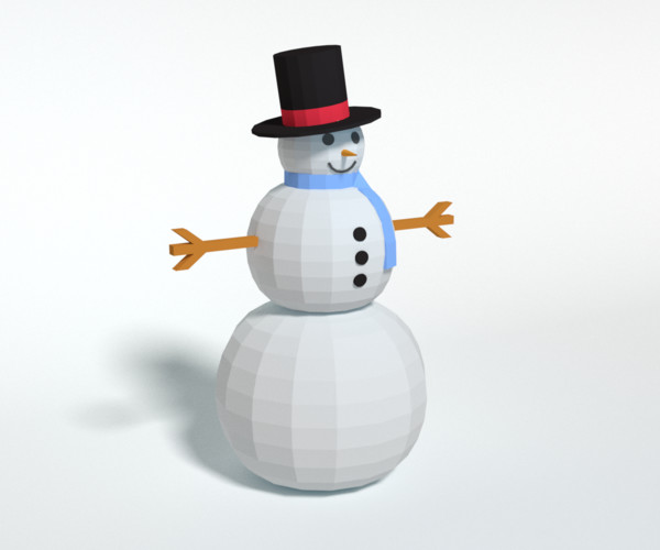 ArtStation - Low Poly Cartoon Snowman | Resources