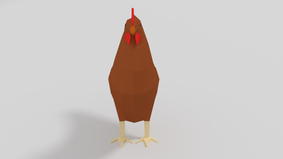 chroma 3D - Low Poly Cartoon Chicken