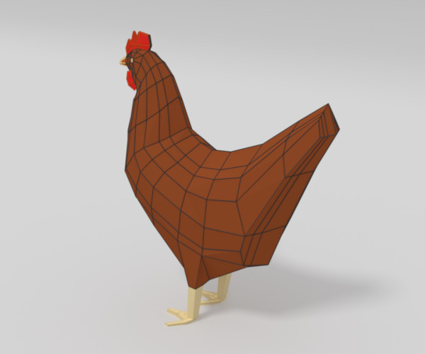 ArtStation - Low Poly Cartoon Chicken | Resources