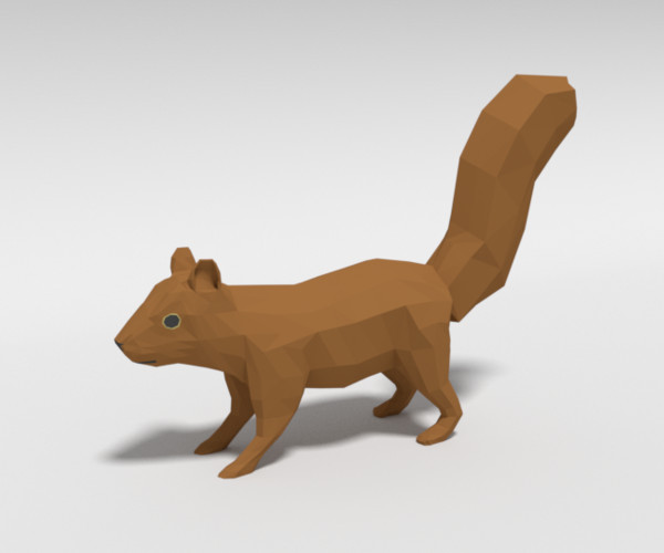 ArtStation - Low Poly Cartoon Squirrel | Resources
