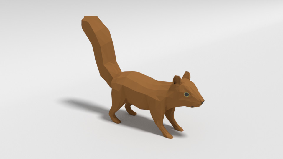 ArtStation - Low Poly Cartoon Squirrel | Resources