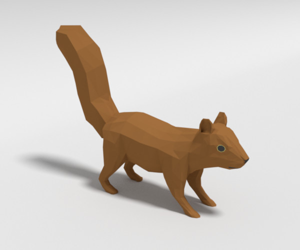 ArtStation - Low Poly Cartoon Squirrel | Resources