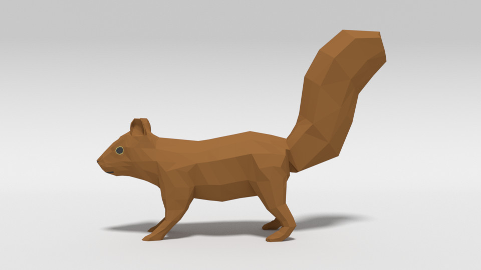 ArtStation - Low Poly Cartoon Squirrel | Resources