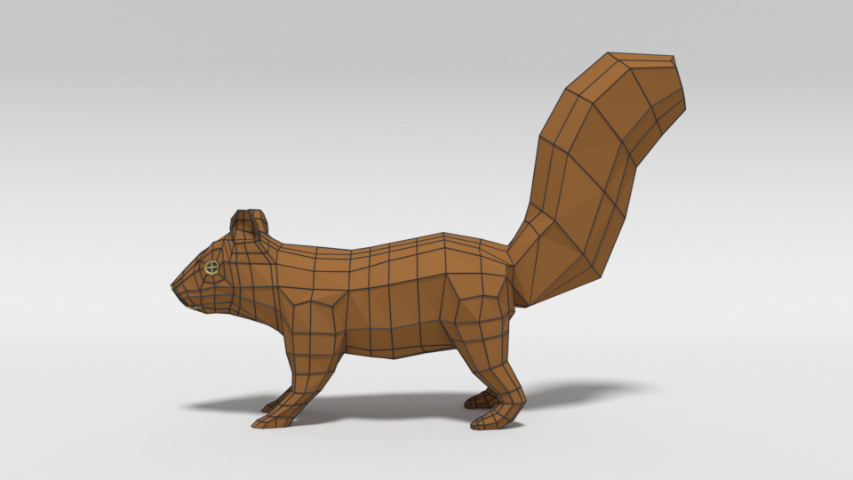 ArtStation - Low Poly Cartoon Squirrel | Resources