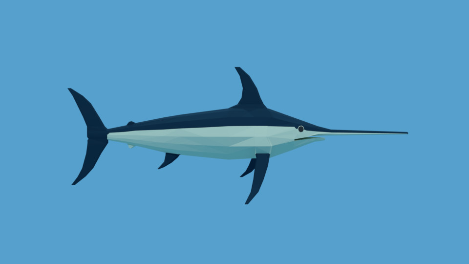 ArtStation - Low Poly Cartoon Swordfish | Resources