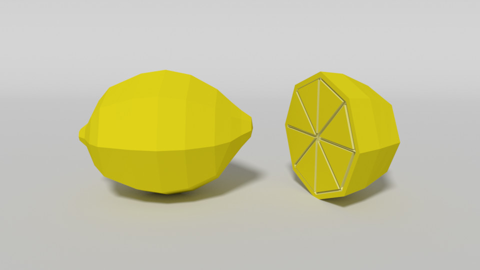 ArtStation - Low Poly Cartoon Lemon | Resources