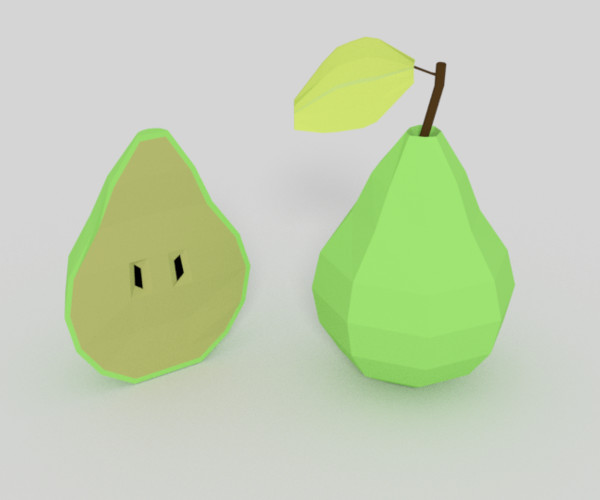ArtStation - Low Poly Cartoon Pear | Resources