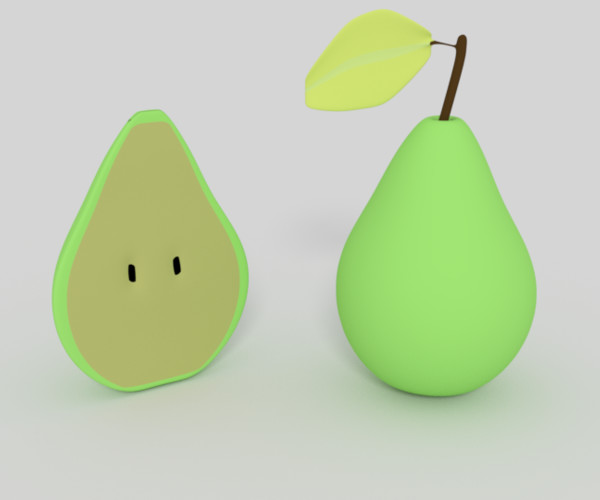 ArtStation - Low Poly Cartoon Pear | Resources