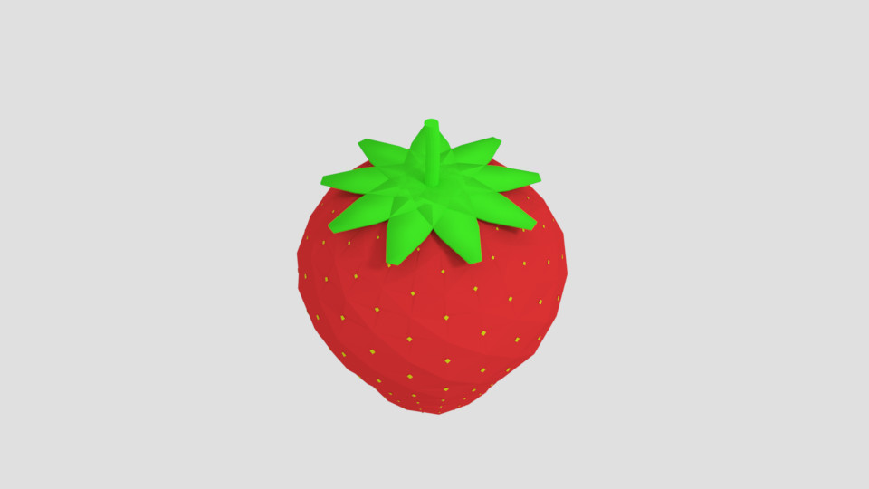 ArtStation - Low Poly Cartoon Strawberry | Resources