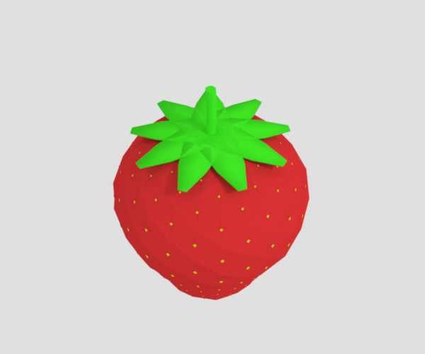ArtStation - Low Poly Cartoon Strawberry | Resources