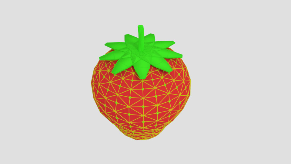ArtStation - Low Poly Cartoon Strawberry | Resources