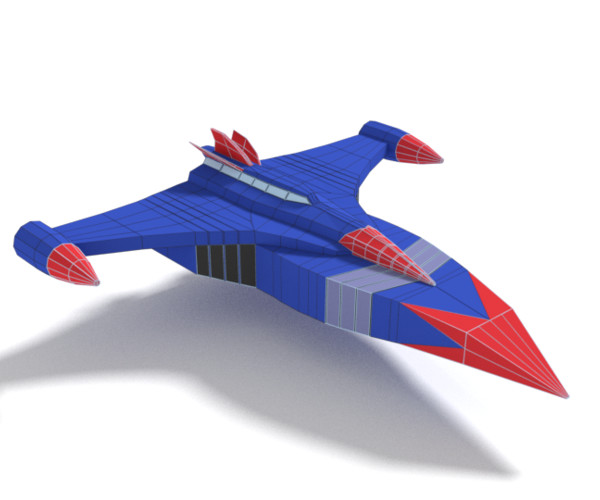 ArtStation - Low Poly Cartoon God Phoenix Spaceship | Resources