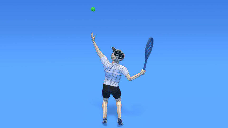 ArtStation - Low Poly Kid Playing Tennis | Resources