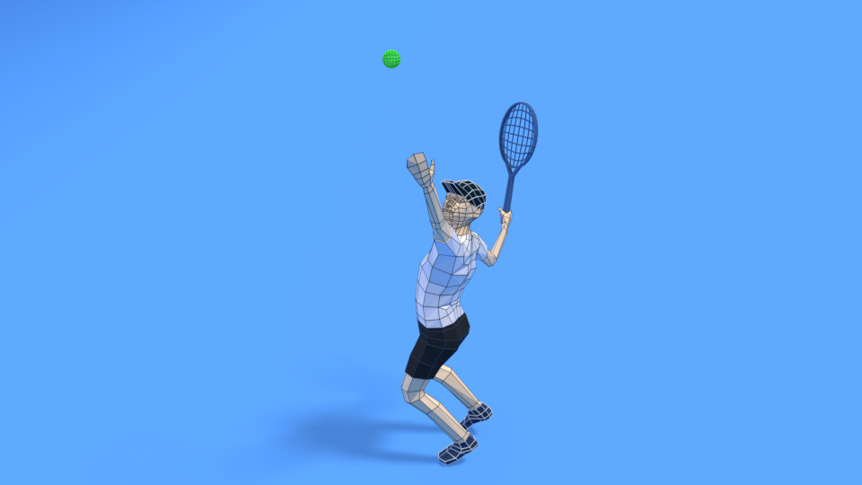 ArtStation - Low Poly Kid Playing Tennis | Resources
