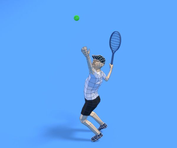 ArtStation - Low Poly Kid Playing Tennis | Resources