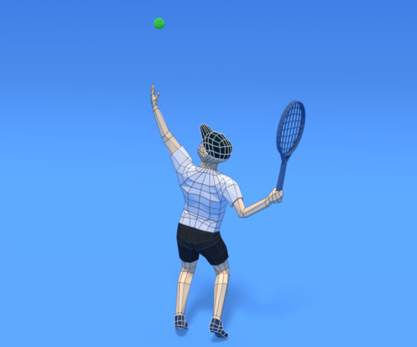 ArtStation - Low Poly Kid Playing Tennis | Resources