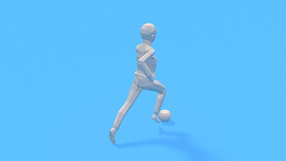 ArtStation - Low Poly Kid Playing With a Ball | Resources