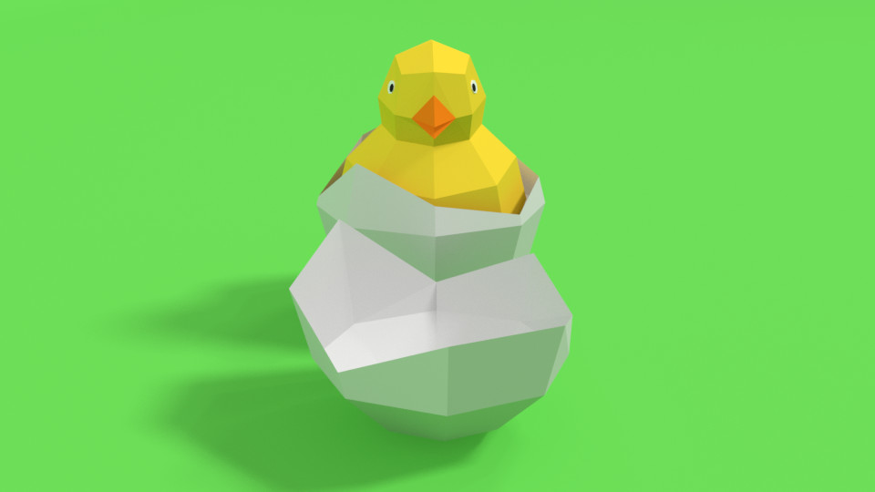 ArtStation - Low Poly Cartoon Chick | Resources