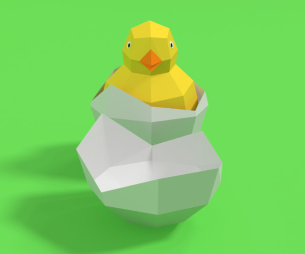 ArtStation - Low Poly Cartoon Chick | Resources