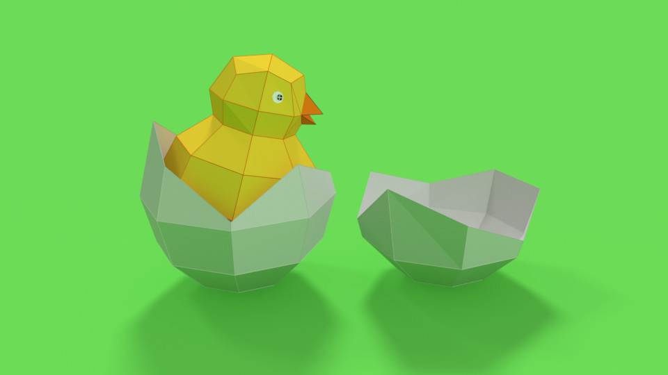 ArtStation - Low Poly Cartoon Chick | Resources