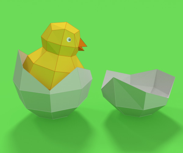 ArtStation - Low Poly Cartoon Chick | Resources