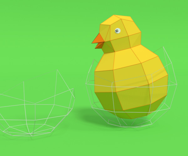 ArtStation - Low Poly Cartoon Chick | Resources