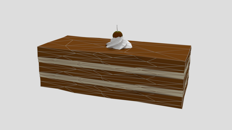ArtStation - Low Poly Cartoon Piece of Cake | Resources