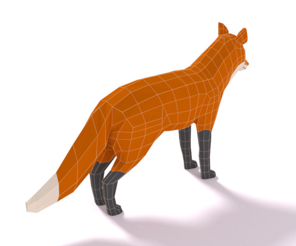 ArtStation - Low Poly Cartoon Fox | Resources