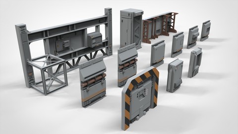 ArtStation - sci-fi Architecture kitbash 9 | Resources