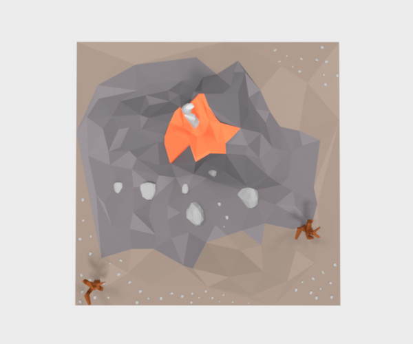 ArtStation - Low Poly Cartoon Volcano Scene | Resources