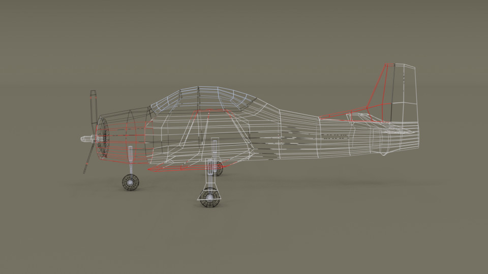 ArtStation - Low Poly T-28 Trojan Training Airplane | Resources