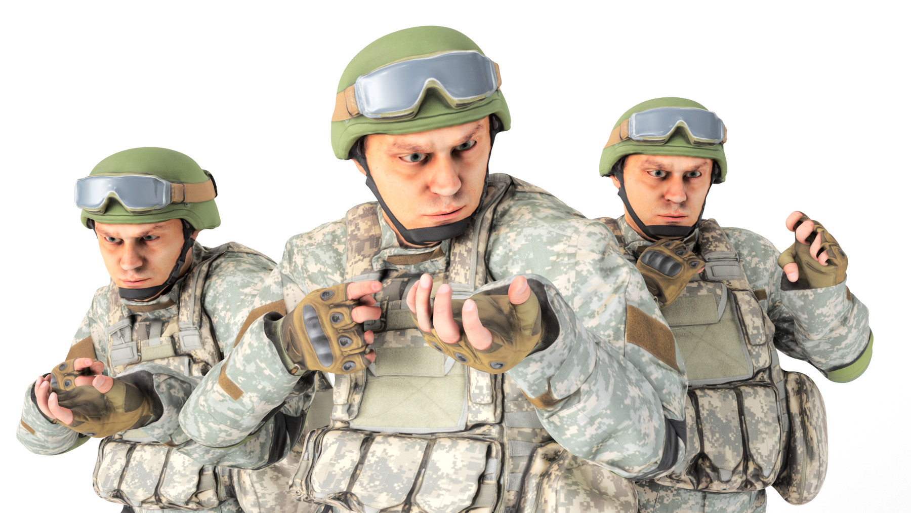 ArtStation - Animated American soldier in ACU 14 | Game Assets