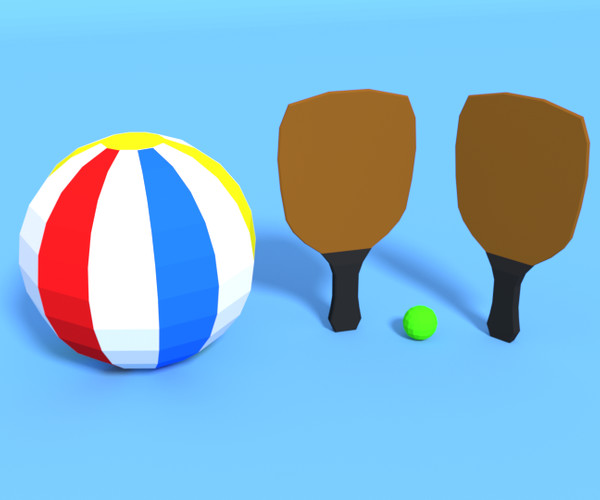 ArtStation - Low Poly Beach Items Pack Free | Resources