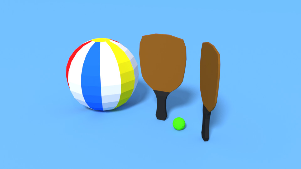 ArtStation - Low Poly Beach Items Pack Free | Resources