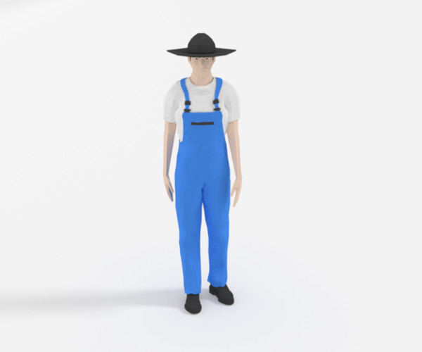 ArtStation - Low Poly Farmer Man | Resources
