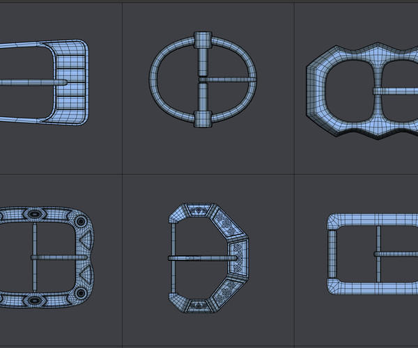 ArtStation - 50 belt buckles | Resources