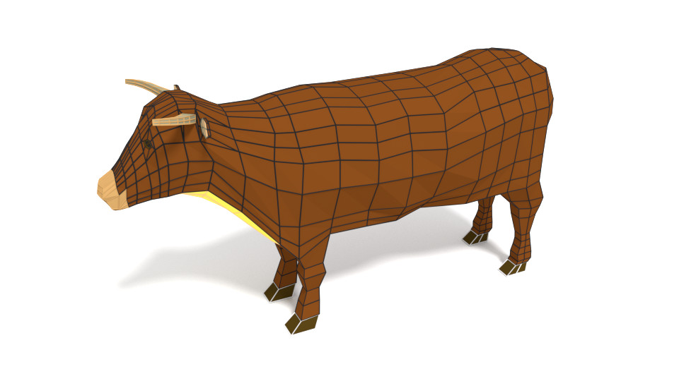 ArtStation - Low Poly Cartoon Cow | Resources