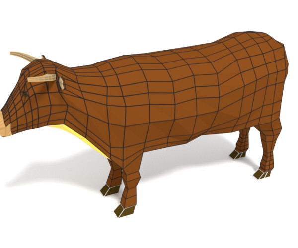 ArtStation - Low Poly Cartoon Cow | Resources